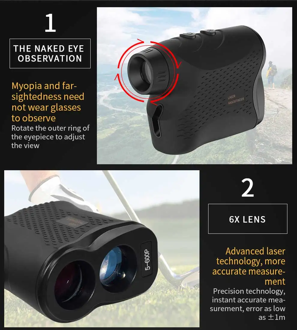 Norm 500m Digital Golf Rangefinder Custom Measurement Long Distance ...