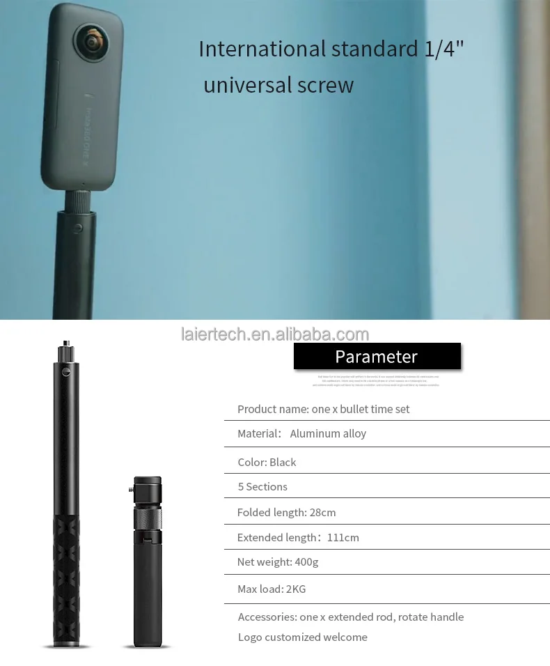 Wholesale Extended Invisible Selfie Stick for ONE X2 X3 1.1m 1.1 m ...