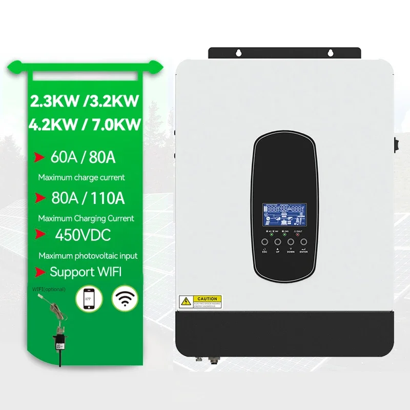 3KVA, 5KVA, 7KVA Solar Inverters - Pure Sine Wave Hybrid