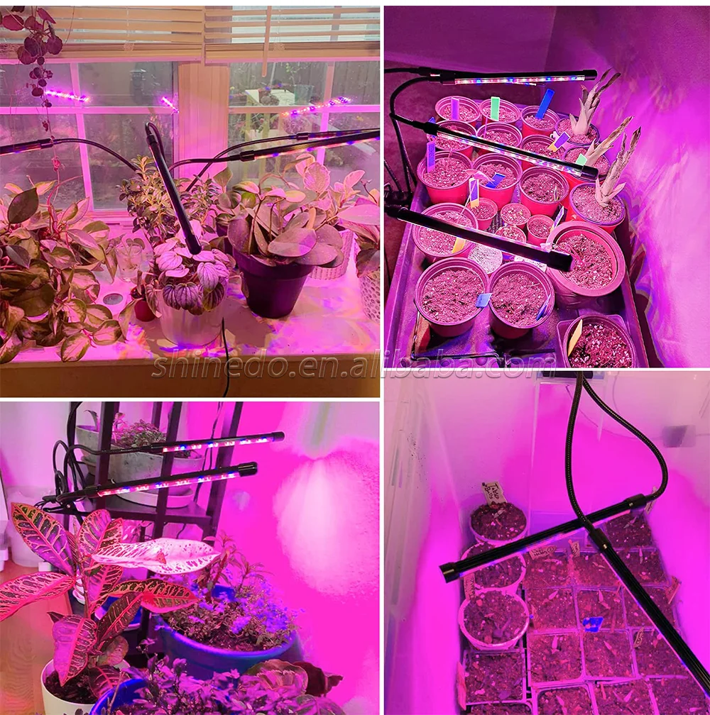 Indoor Led Growing Light Full 360 Degree 3 Modes Dimmable Flexible ...