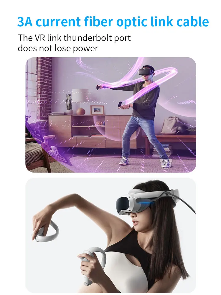 Pc Vr Accessories Link Cable Usb3.1 10gbps Type C To Type C Data Transfer Fiber Optical Cable ...