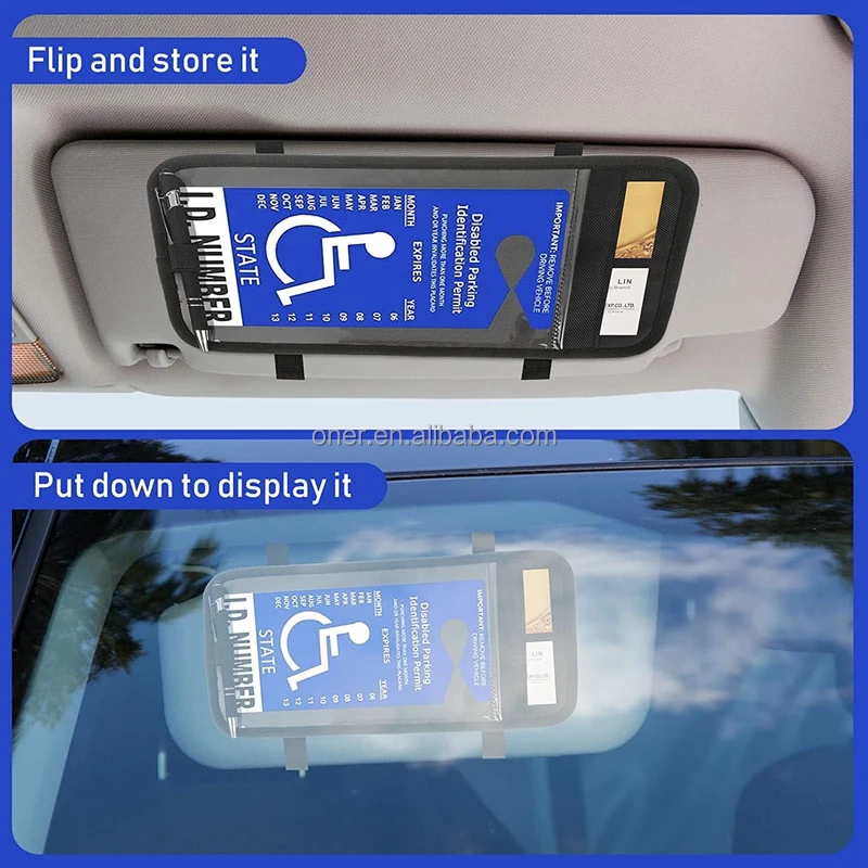 Car Organizer Certificate Bags Car Visor Disability Cover Permit ...