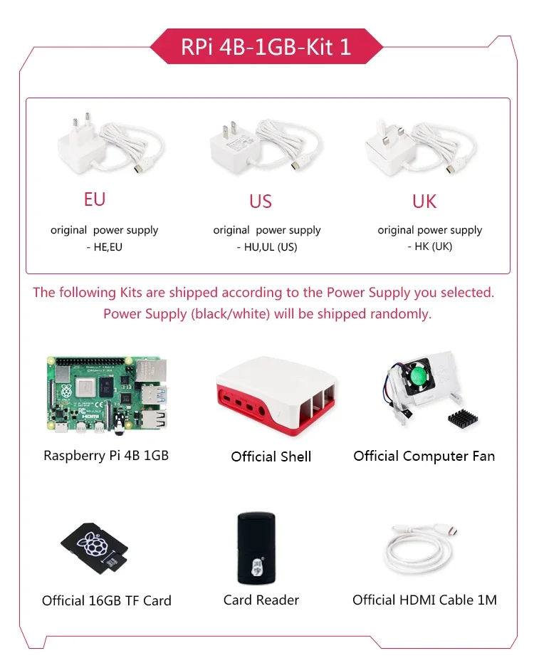 Raspberry Pi 4 Model B Pi 4b Ram 8gb 4gb 2gb 1gb,Original Starter Kit 1 ...