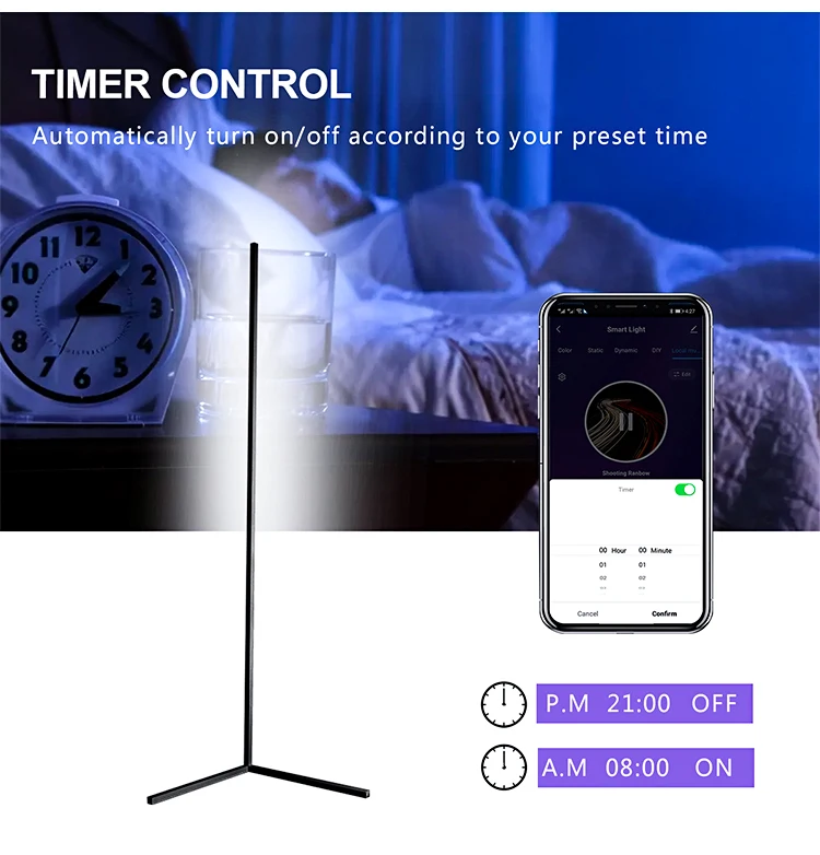 Modern Vertical Color Changing Multicolored Rgb Light Standing Led ...