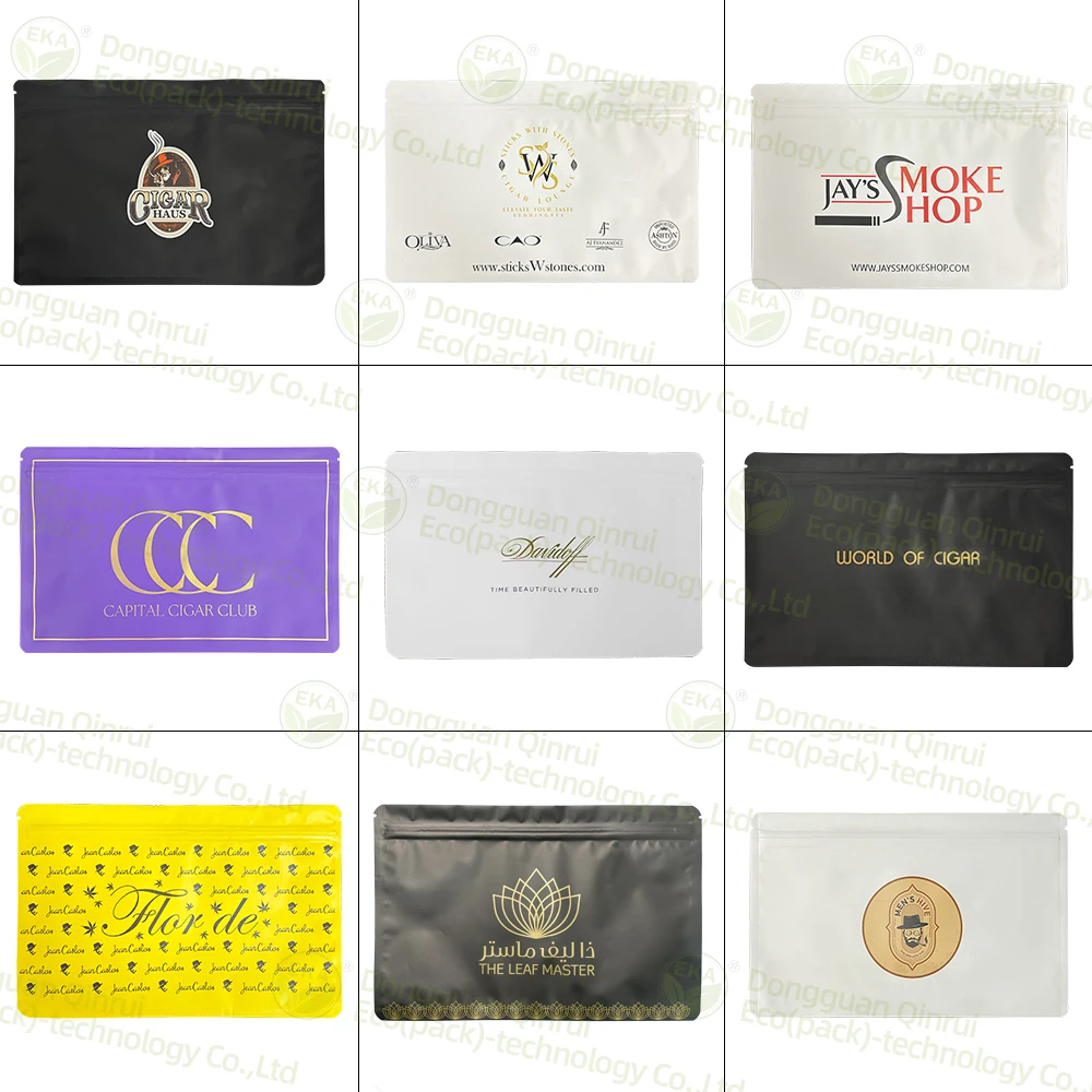 Custom Resealable Tobacco Cigar Grabba Leaf Pouch Bag Clear Ziplock ...