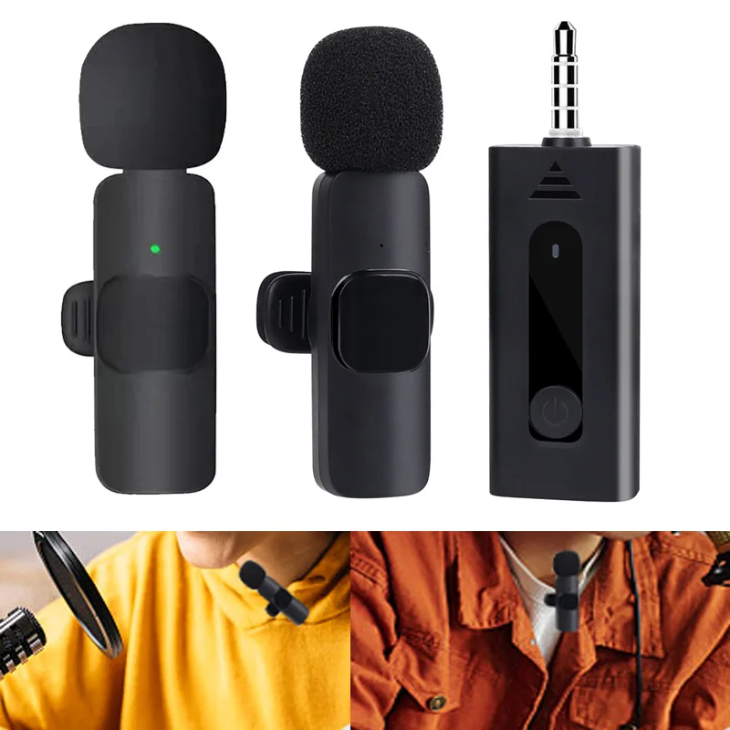 Portable Wireless Lavalier Microphone,Noise Reduction Microphone ...