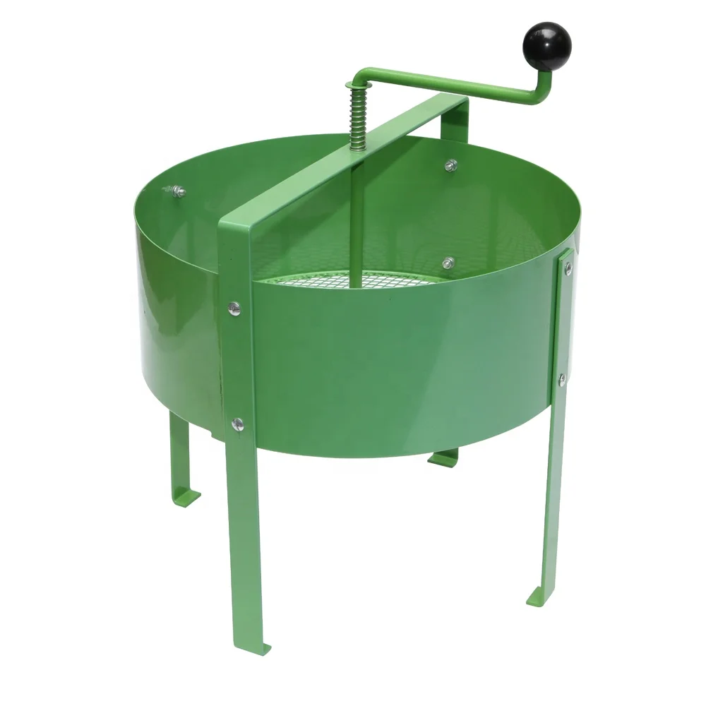 Single Layer Home-use Garden Manual Rotary Soil Sieve Machine Separator ...