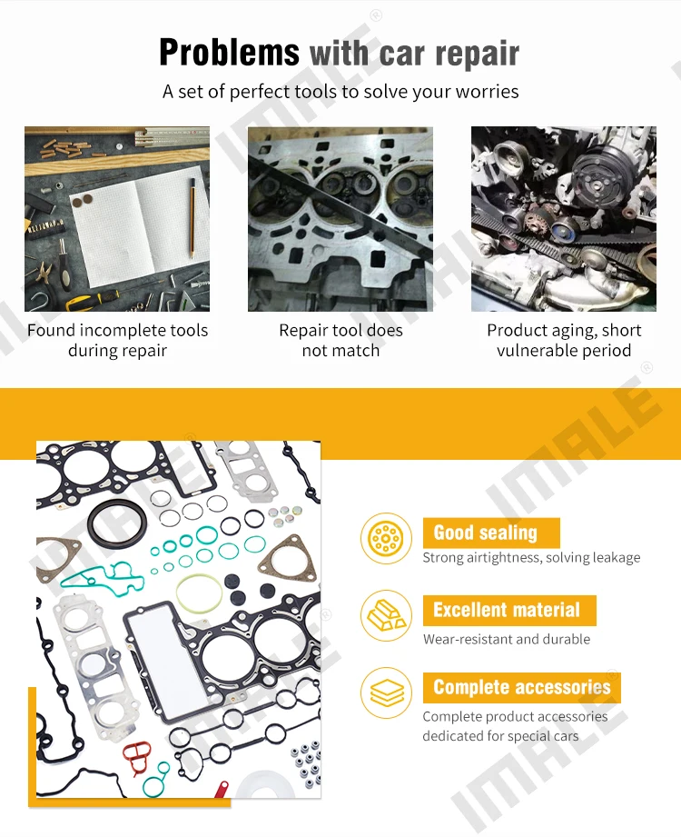 Car Engine Bdw Auto Parts Engine Gasket Kit For Audi A6l C62.4 ...