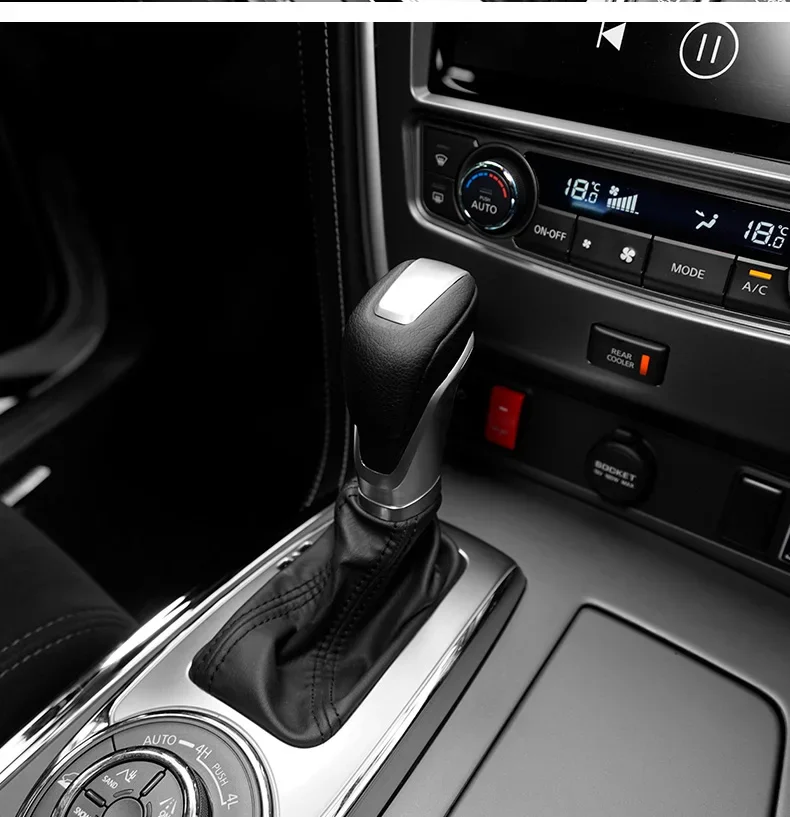 Black Silver Shift Gear Knob Replacement for Nissan Patrol Y62