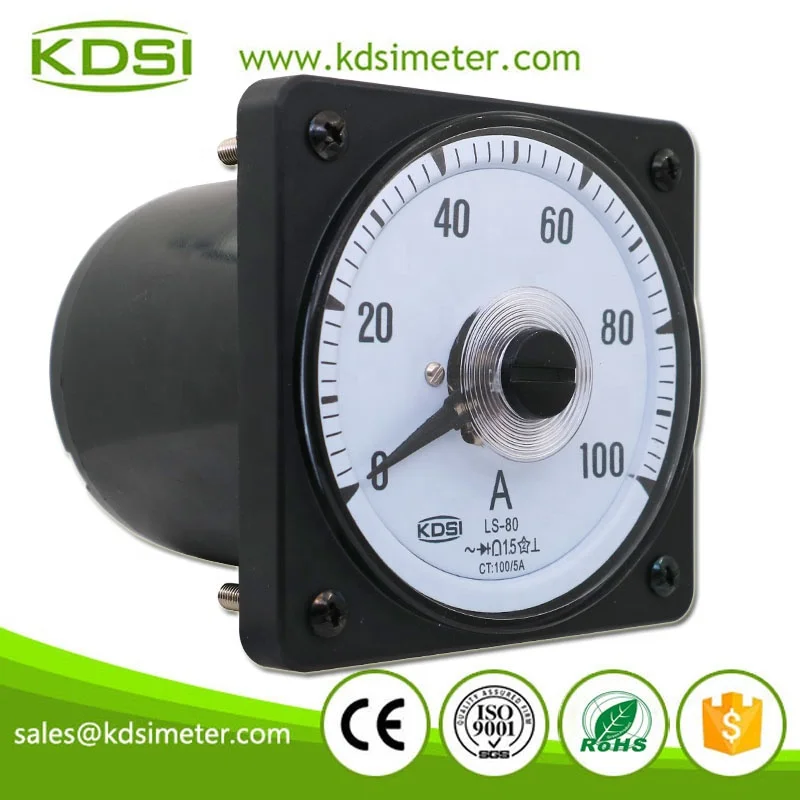 Easy Operation Ls-80 Ac100/5a Wide Angle Analog Panel Mini Ac Amp Meter ...