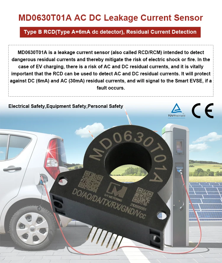 IVY Leakage Current Sensor - Reliable Protection for EV Chargers
