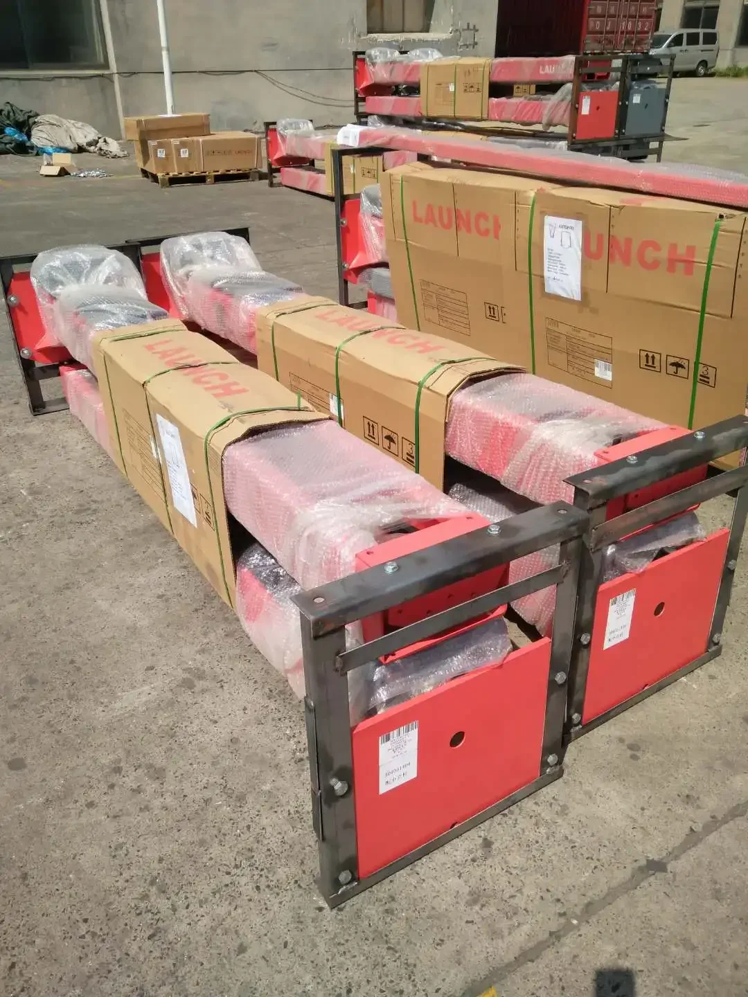 Launch 4000kg Four Post Lift Tlt 440w Second Lift 4t Hydraulic Pump Car ...