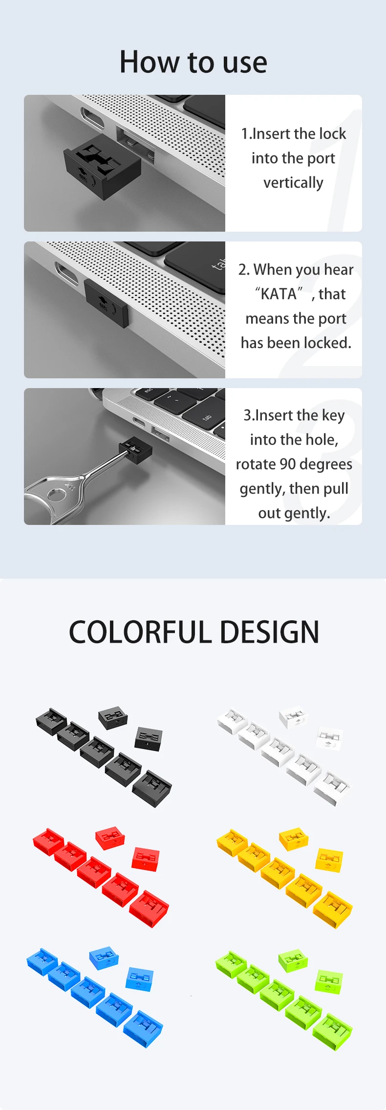 Usb Port Lock,Usb Port Blocker With Key,Usb Dust Cover Cap - Buy Usb ...