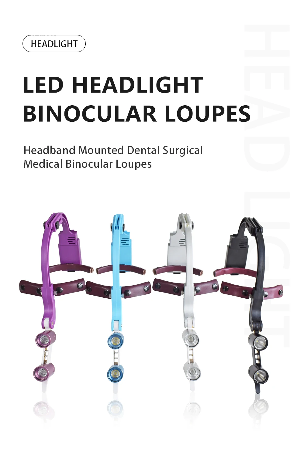 DEASIN Dental Loupes - Bright 5W LED Headlight Magnifiers