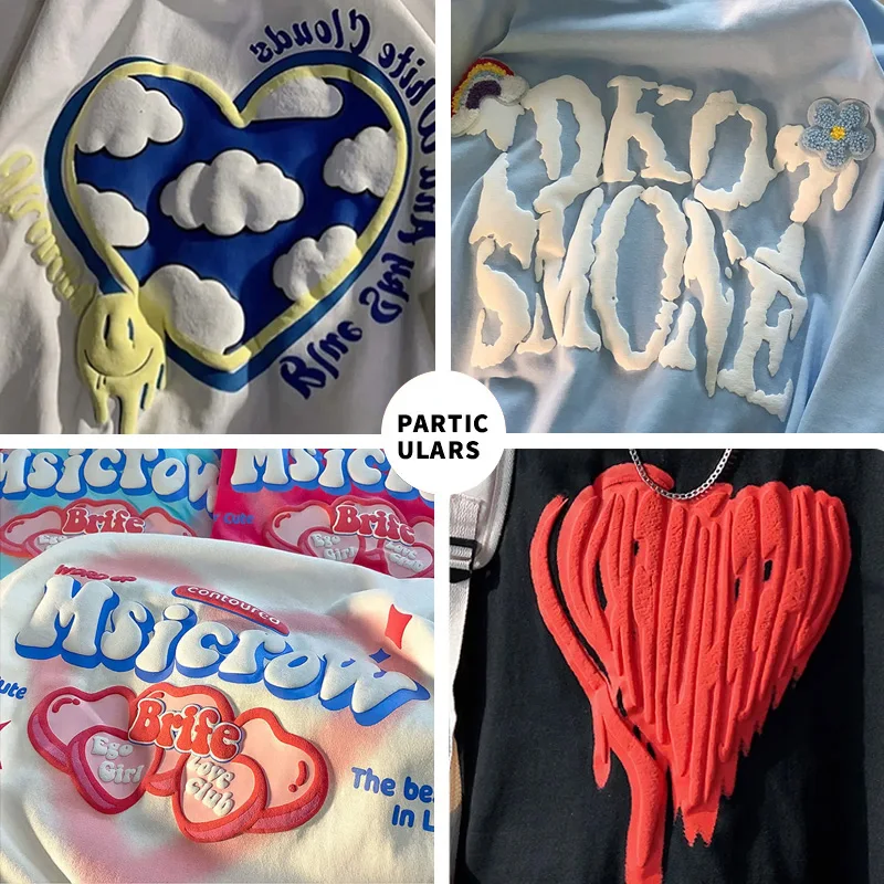 Men Fashion Summer 3d Puff Print Round Neck Unisex Manufacturer Tshirts ...