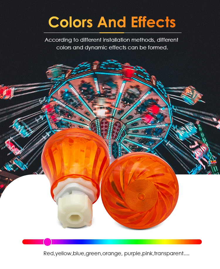 E14 60*60mm Amusement Ride Bulb Cabochon Led Light - 30000hrs