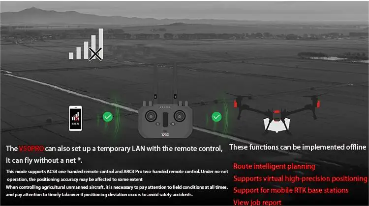 Xag V50 Pro 2023 20kg 20l 12min Agricultural Plant Protection Apply Fertiliser Sow Seeds ...