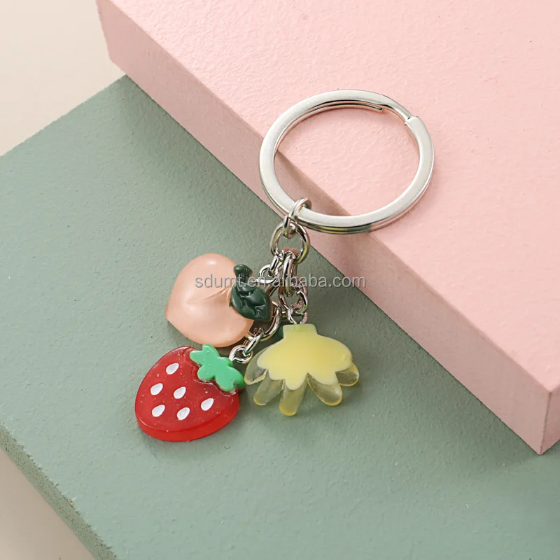 Promotion Fruit Key Ring Soft Pvc Keychain Cartoon Key Chain - Buy ...