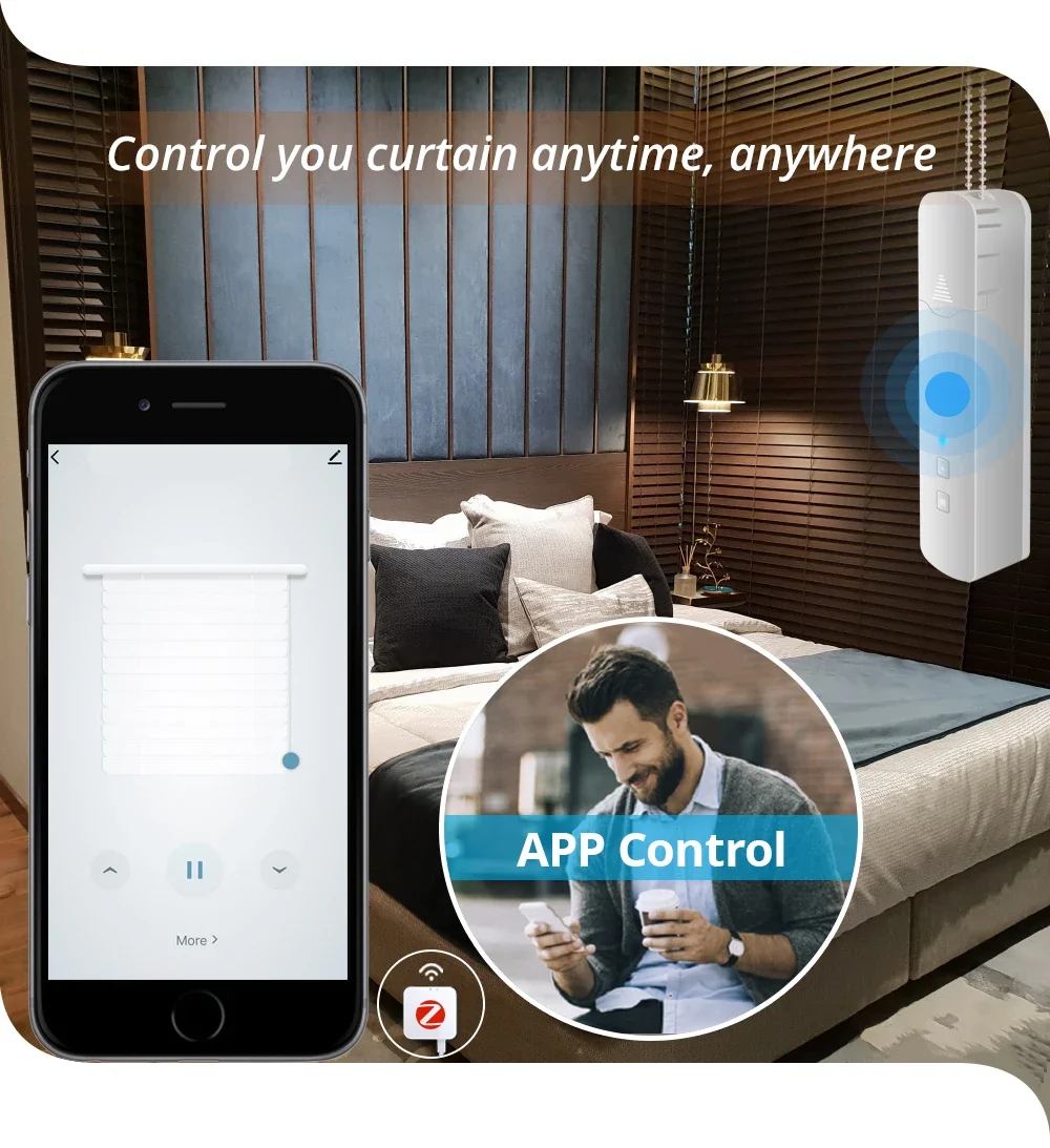 Zemismart Tuya Zigbee Smart Motorized Chain Roller Blind