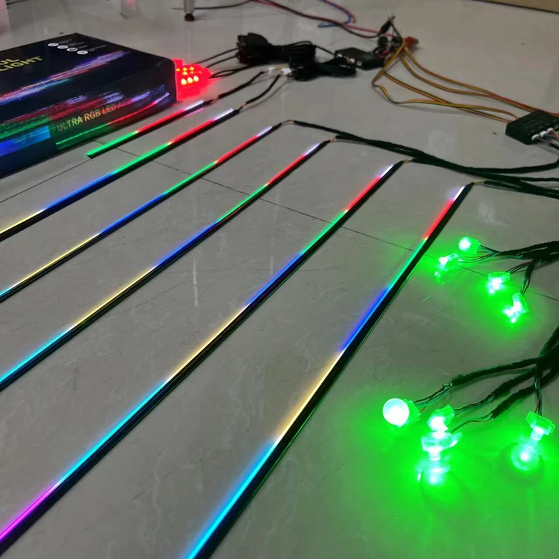 Flydee Car Interior Hidden Acrylic Strip Ambient Light Magic Color 64 ...