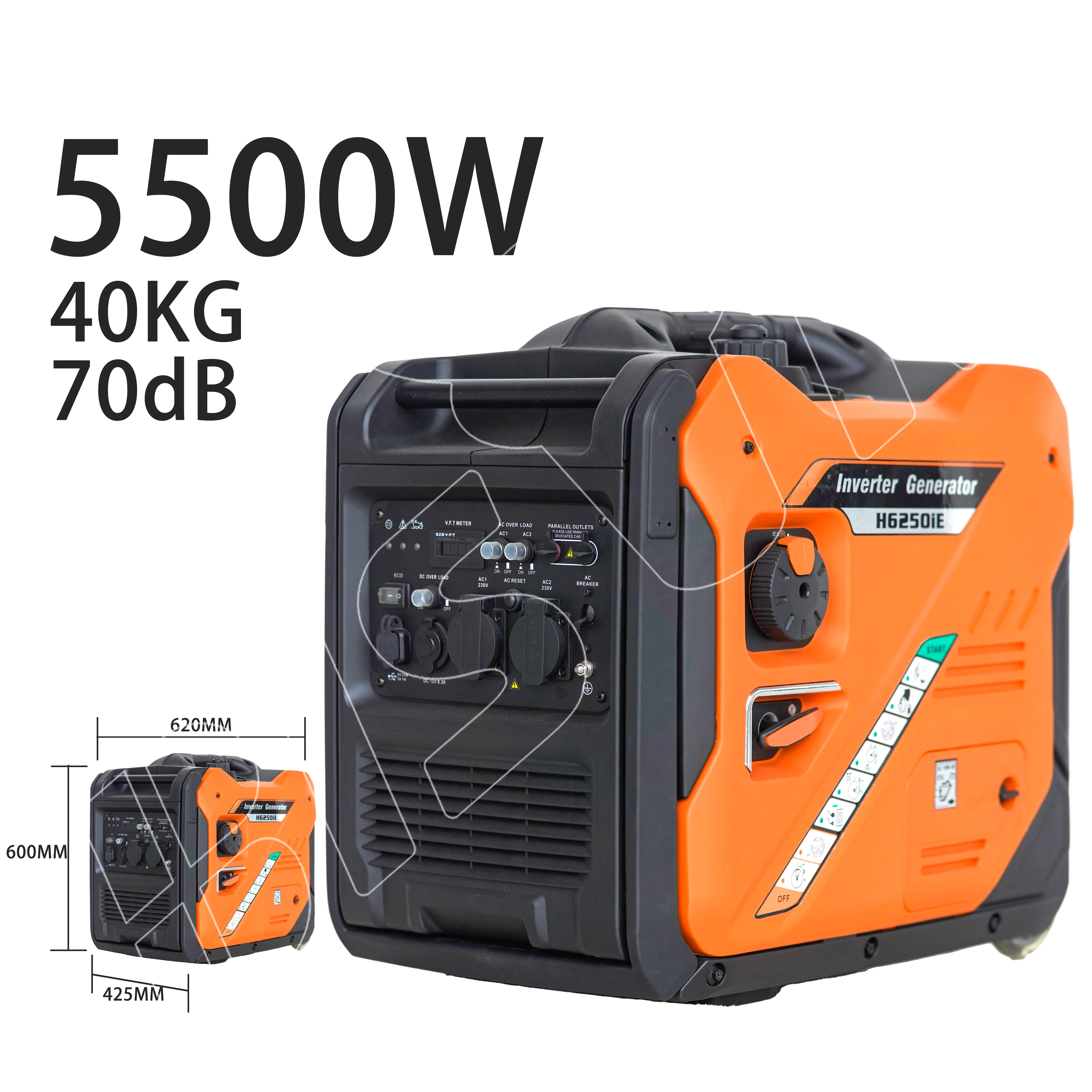 Bison Dual Fuel Remote Start 5kw 5kva 5.5kw Super Silent Lpg Inverter ...