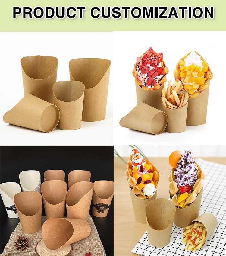 Shop Our Factory Price Disposable Waffle Cups for Fried Salad Packaging
