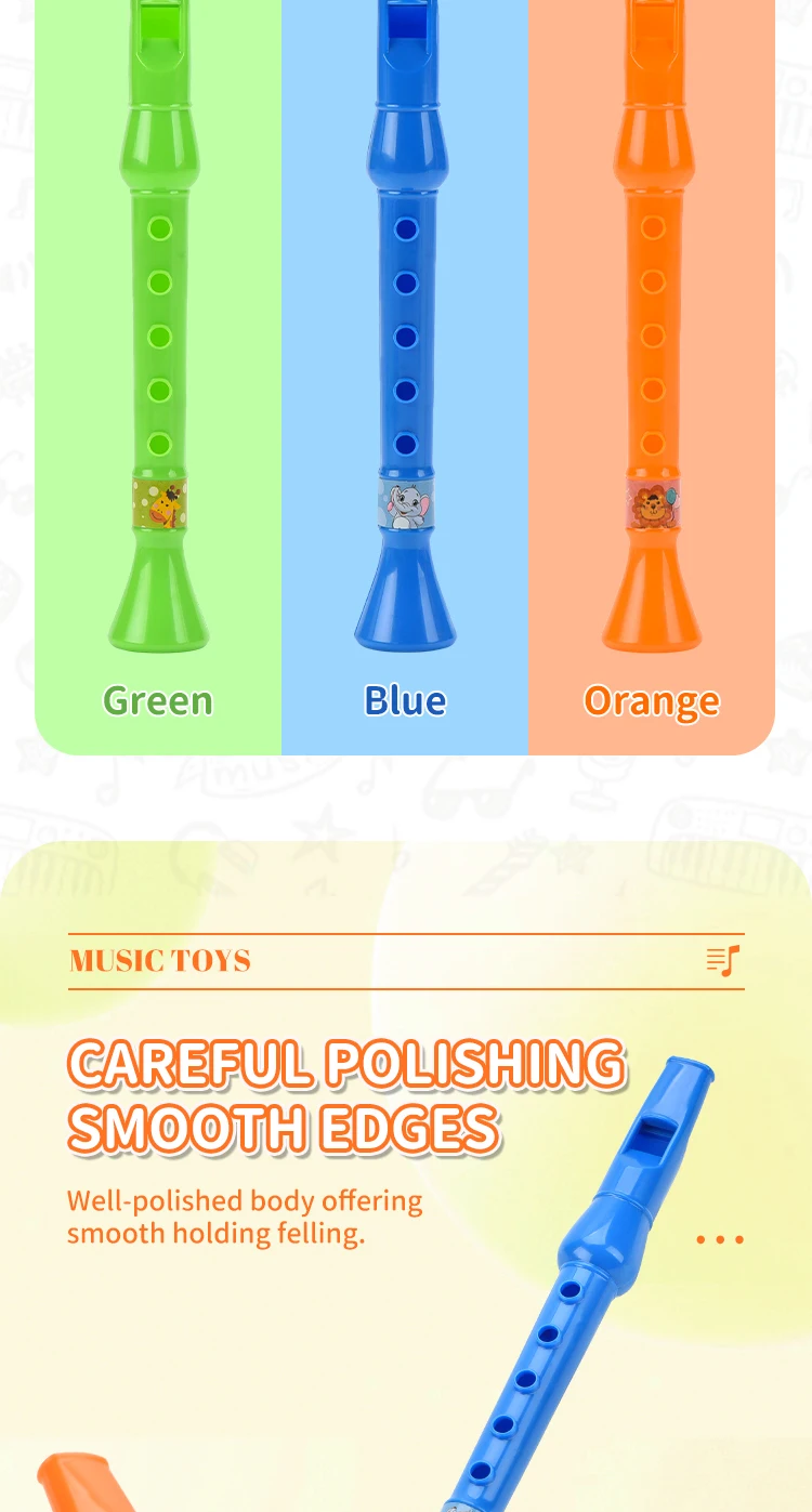 Musical Instruments Plastic Musical Instruments Flute Shaped Toy ...