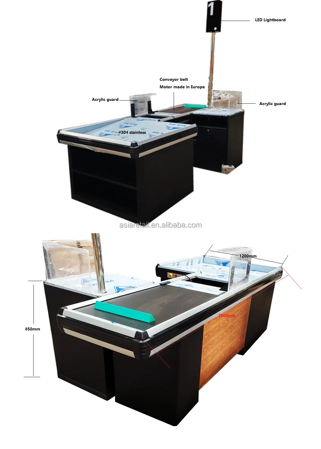 Supermarket Store Shop Cashier Counter With MDF Wood| Alibaba.com