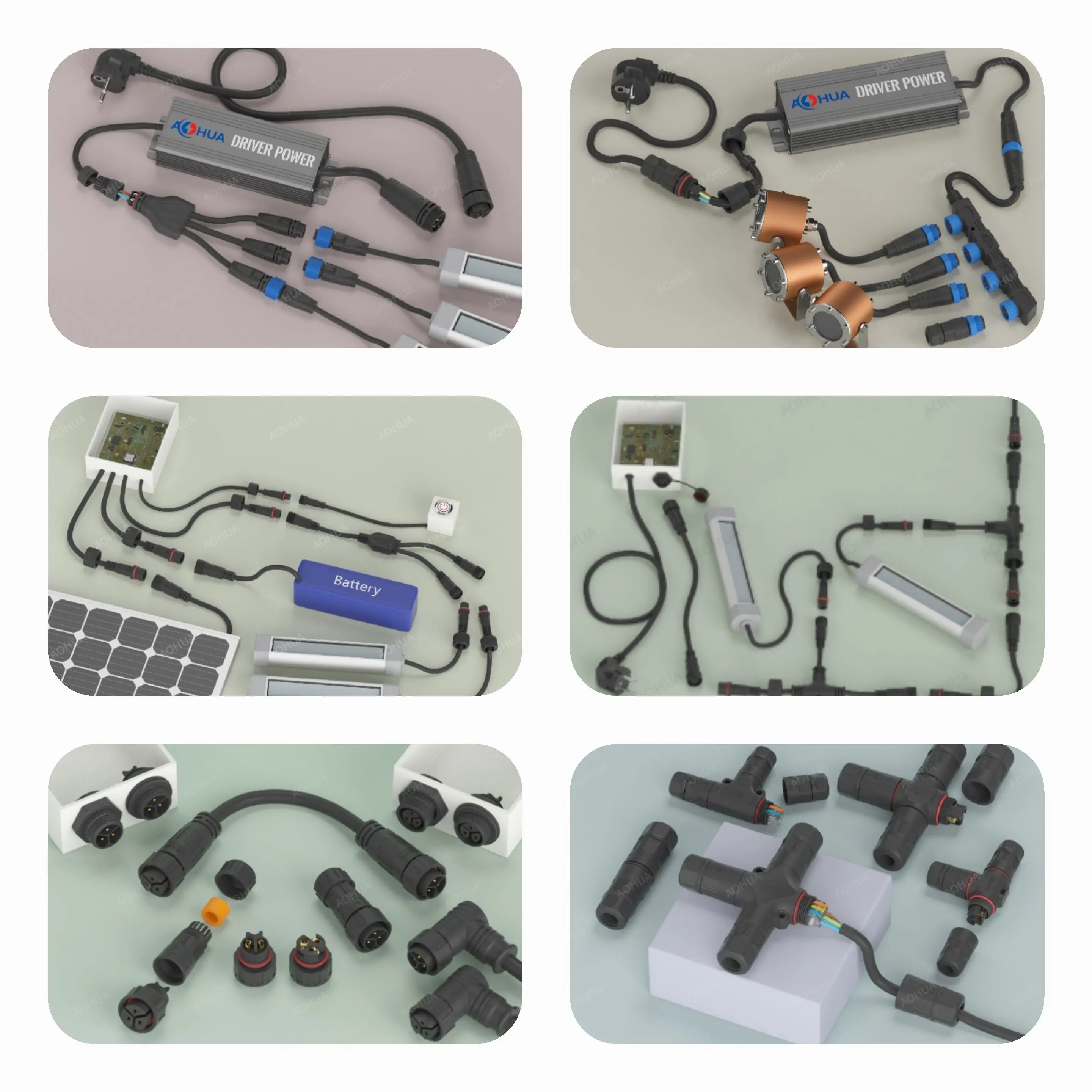 1 To 2 Y Type Splitter 2 Pin Ip65 Waterproof Quick Lock Cable Wire ...