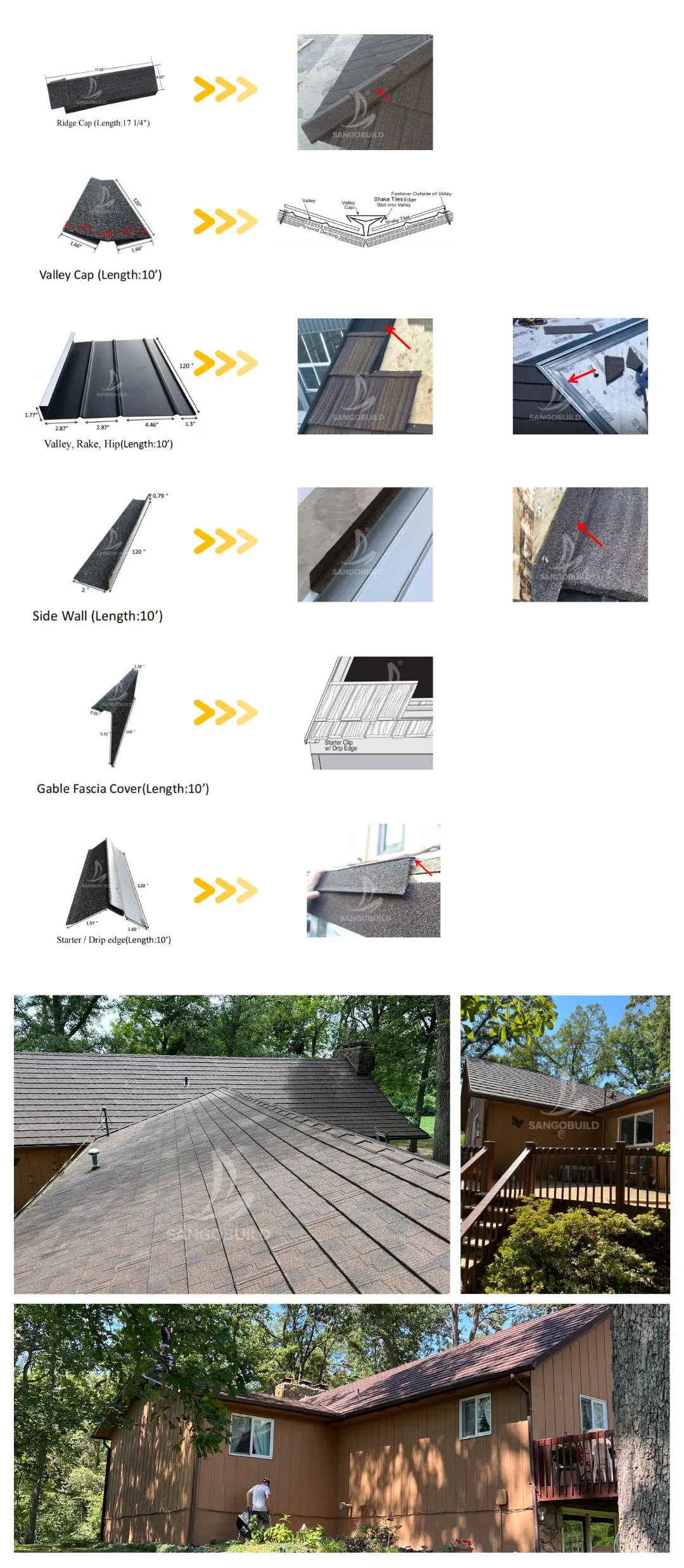 Texas Hidden Fastener Metal Shingle Roof Tile - Easy DIY Installation ...