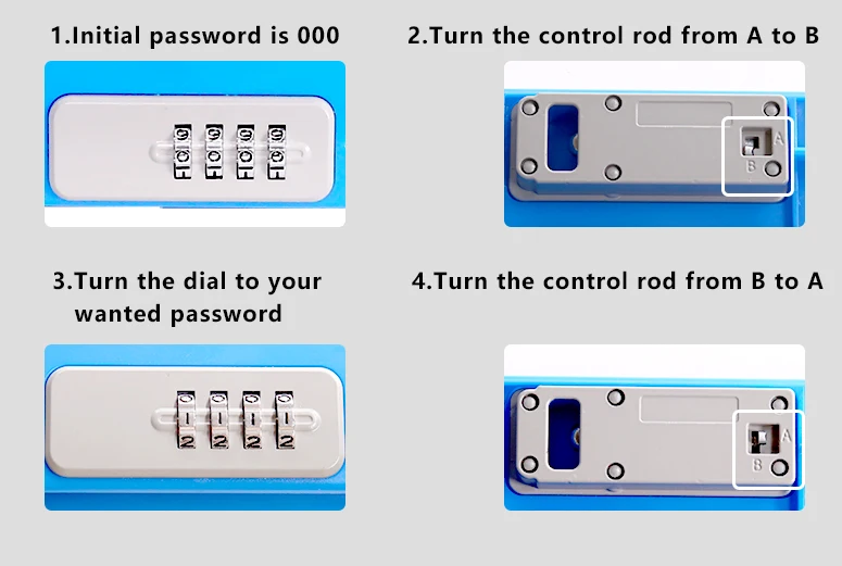 Outdoor Portable Combination Lock Surfing Travel Vault Lock Box Anti ...