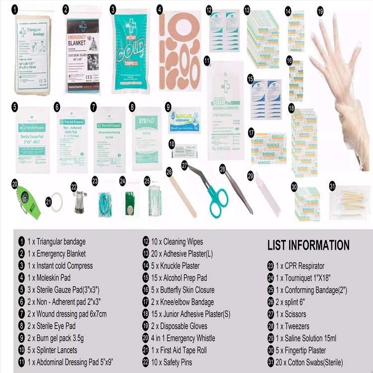 Hard Case And Lightweight First Aid Red First Aid Kit For Travel ...