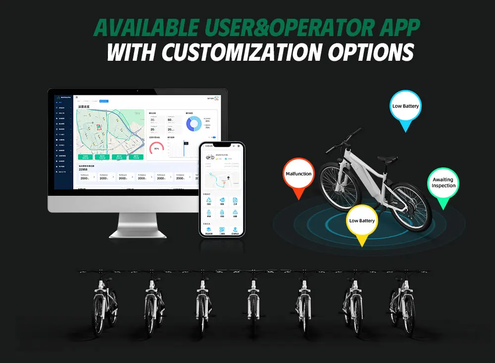 City Ride Share Bicycle Ebike Solution IOT Module for Sharing Bike