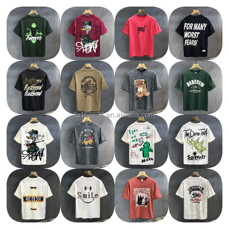 Chinese Factory Custom Designed Printed Short Sleeve Manufacturer Heavy ...