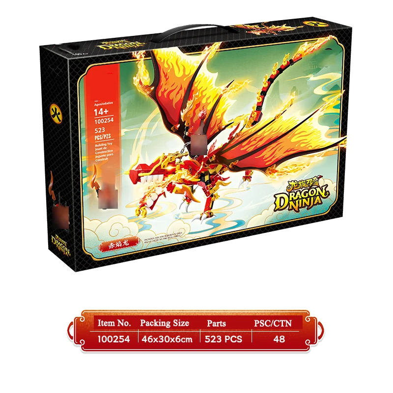 DIY Dragon Block Set Kids Educational Plastic Construction Toy Model ...