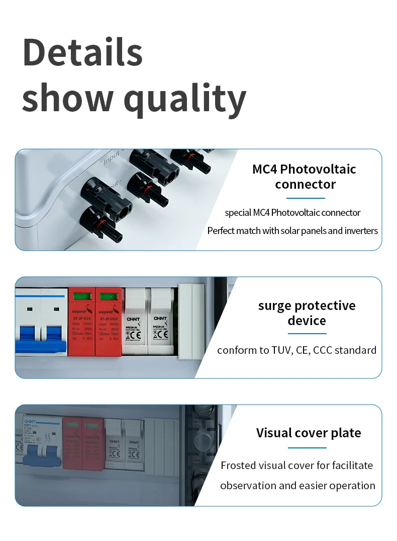 Saipwell Steel Metal Waterproof Power Solar Pv Combiner Box 1000vdc 16 ...