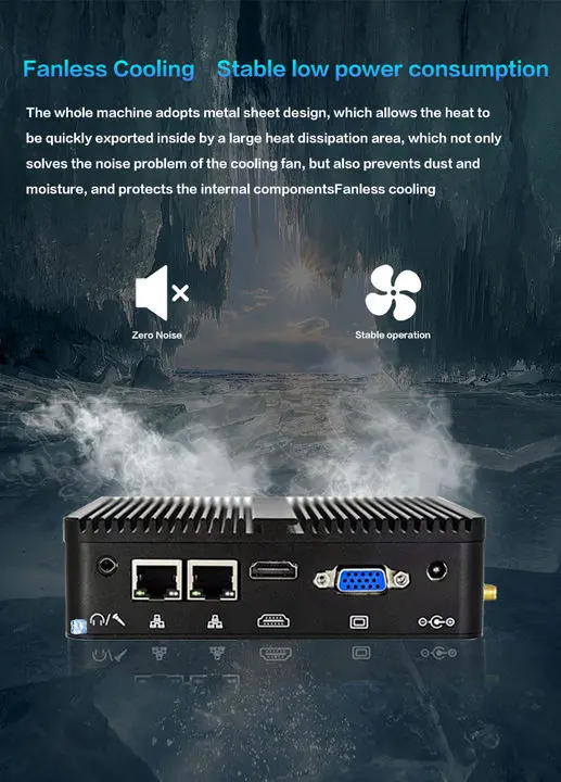 Fanless Nuc Mini Pc Cele-ron J4125 2xcom 2xlan Vga & Hd Portable Office ...