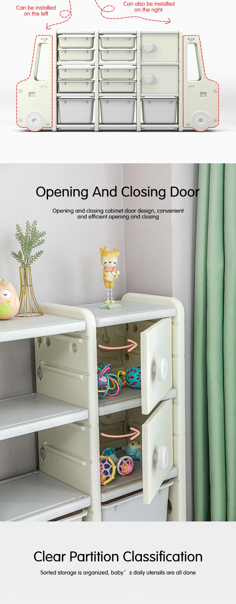 Baby Cabinet Drawer Toys Storage Children Cabinets Kids Storage Cabinet ...