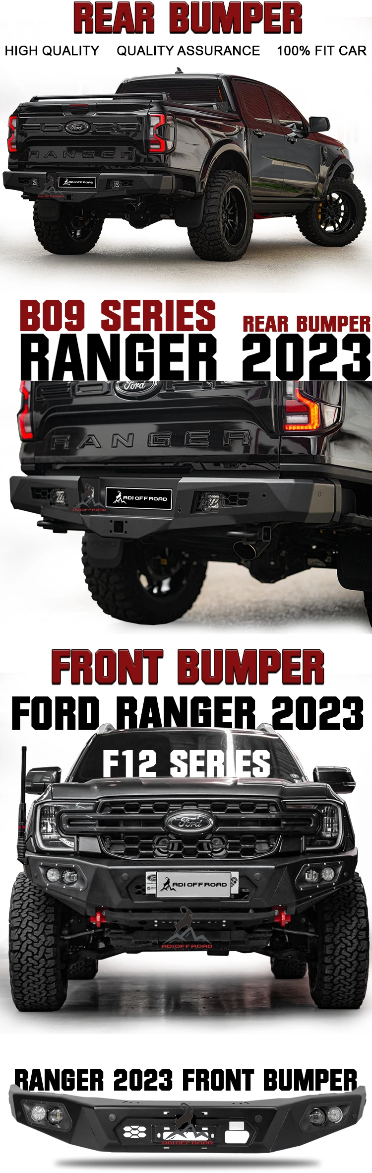 High Quality With Led Fog Lamp Shackle Iron Front Bumper Rear Bumper ...