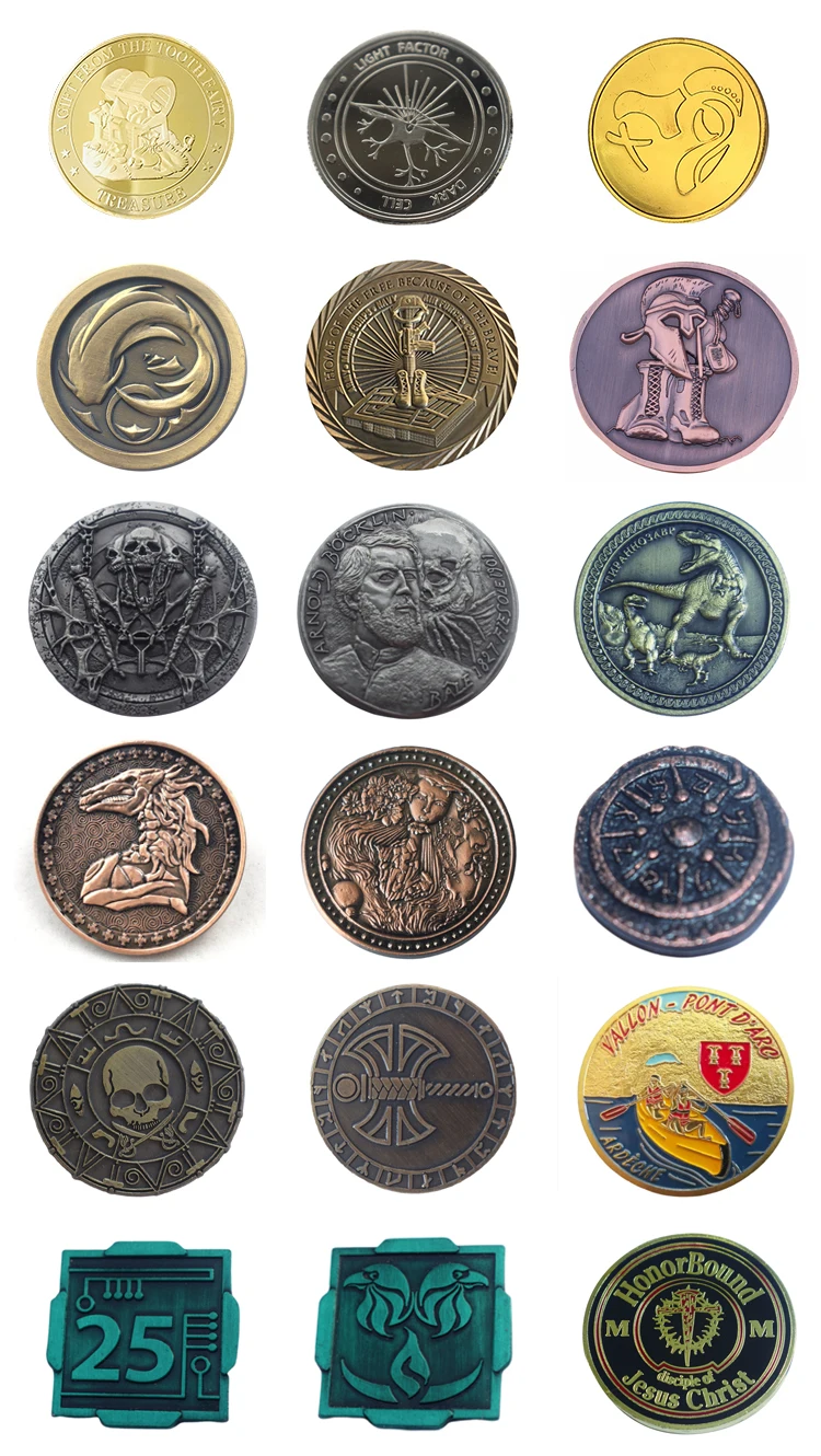 Custom Made Board Game Token Personalized Stamping Gold Plated Cheap ...