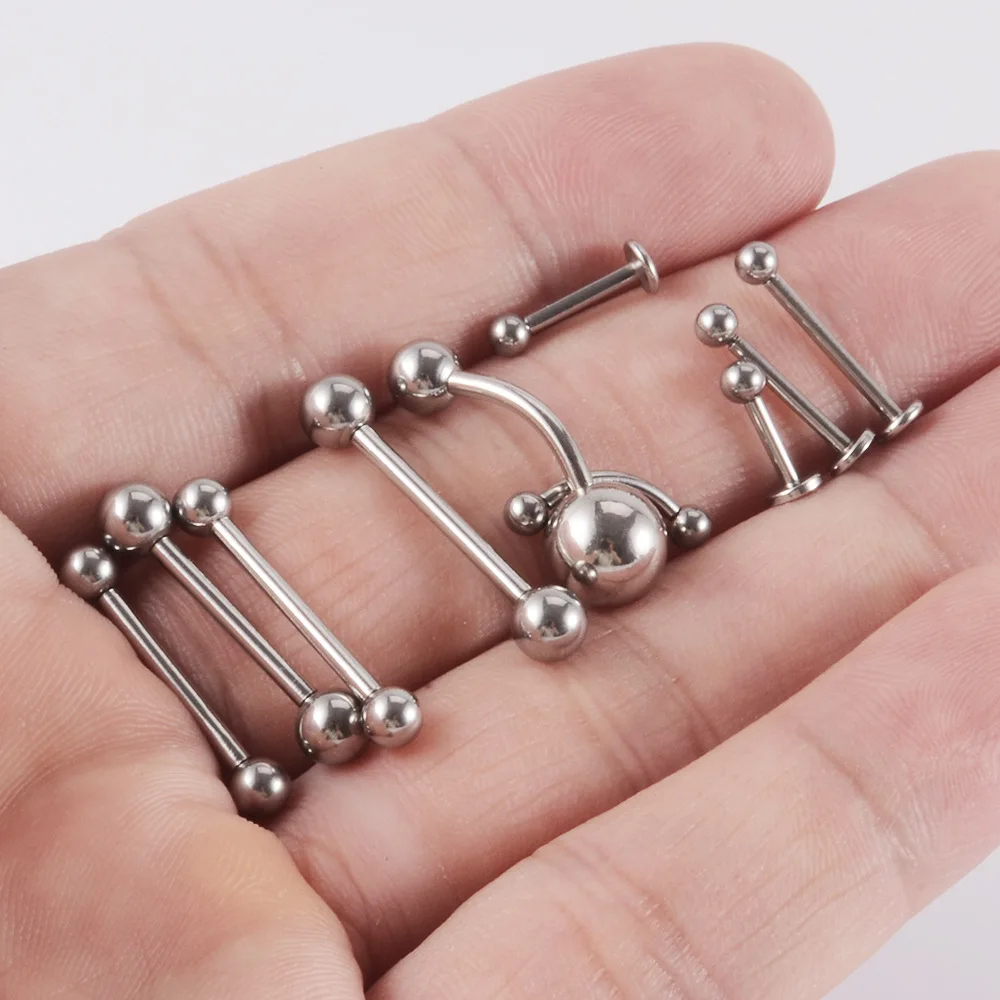 Gaby 316L Surgical Steel Gold Tongue Barbell Piercing Jewelry