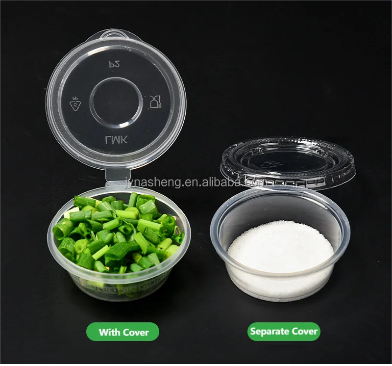 Premium Disposable Plastic Sauce Boxes with Lids -Leak-Proof Condiment ...