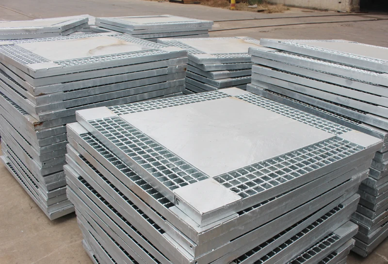 Galvanized Compound Steel Grating With Checkered Plate For Platform Can ...