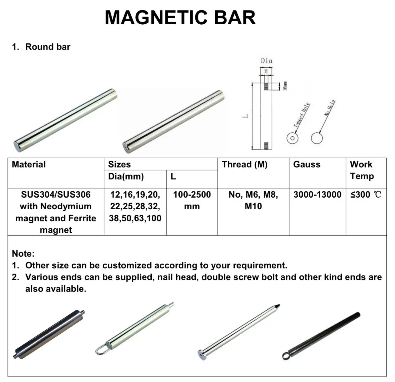 12000gs Magnetic Bar Stainless Steel Round Bar Elf Bar 800 Stainless ...