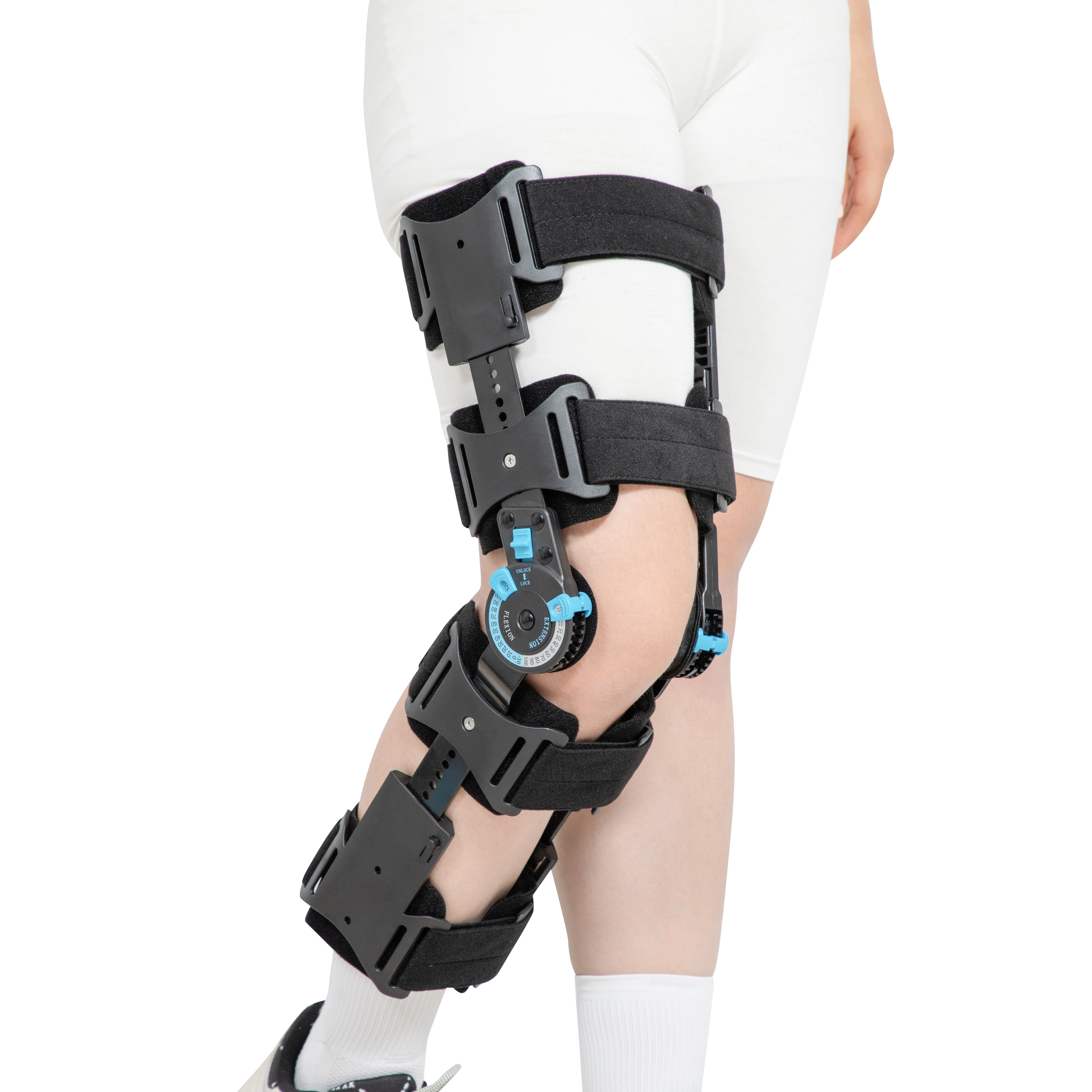 Rom Knee Brace Functional Orthopedic Adjustable Hinged Knee Brace ...