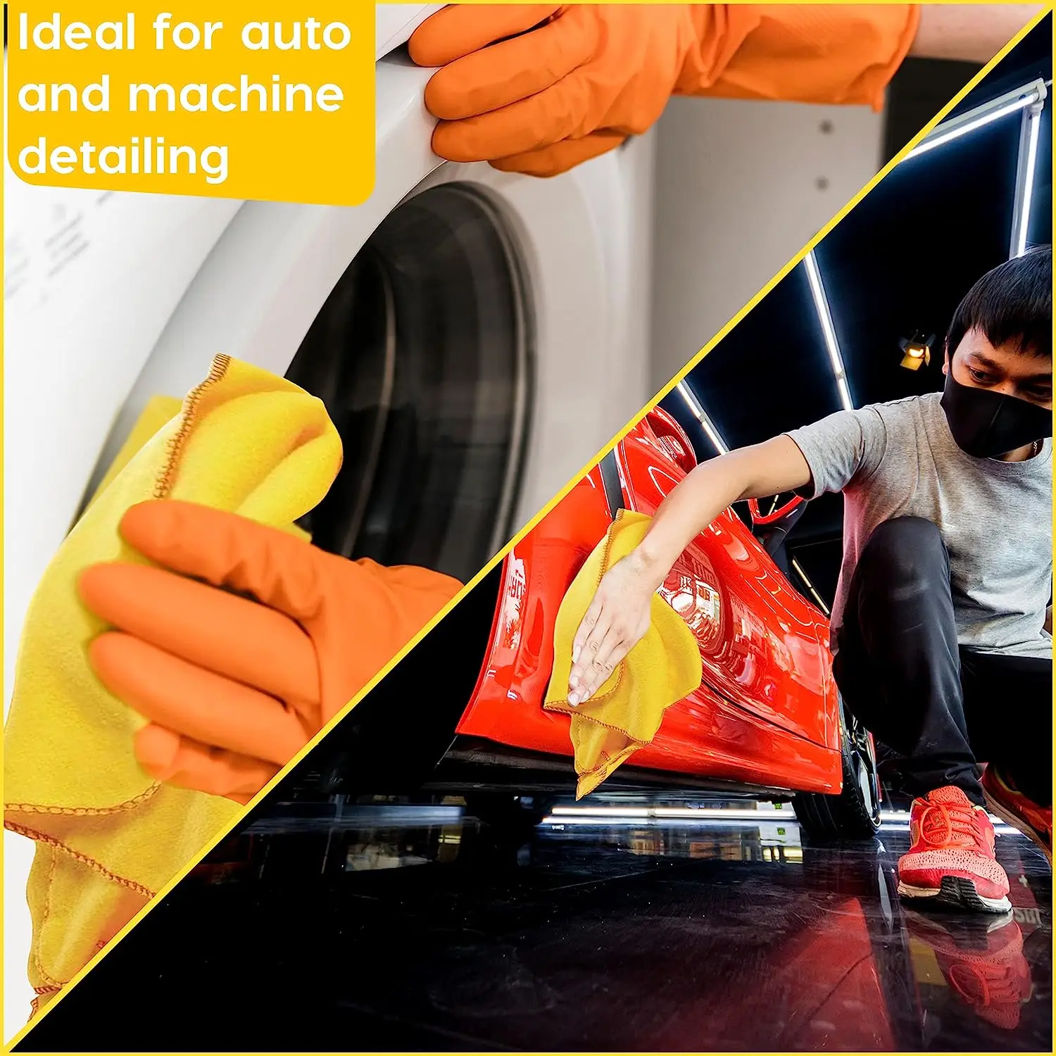 Orange Flannel Yellow Duster Yellow Flannel Cleaning Towels For Home ...