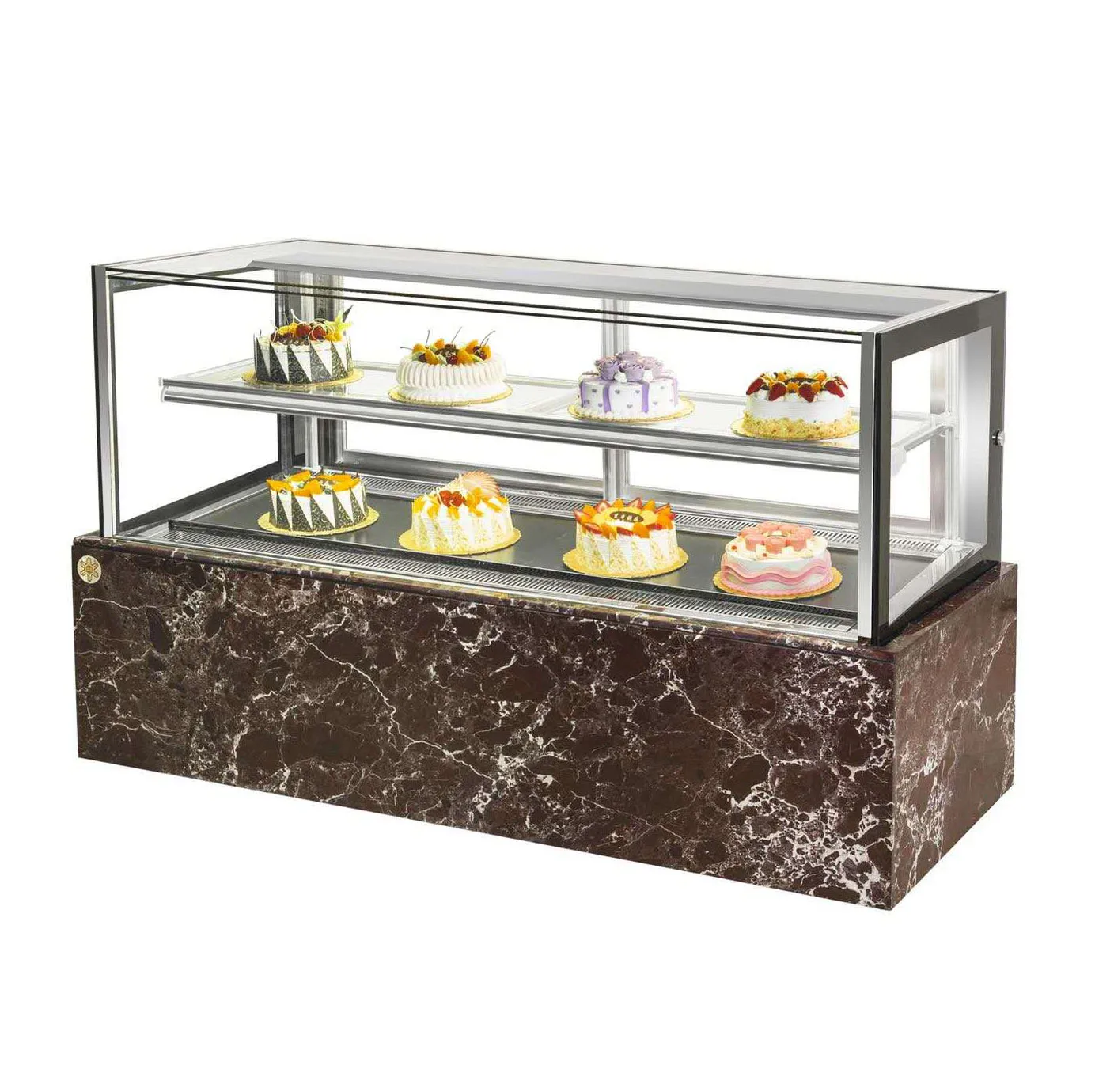 Bakery Cake Refrigerator Display Cabinets Showcase Pink Cakes Cake ...