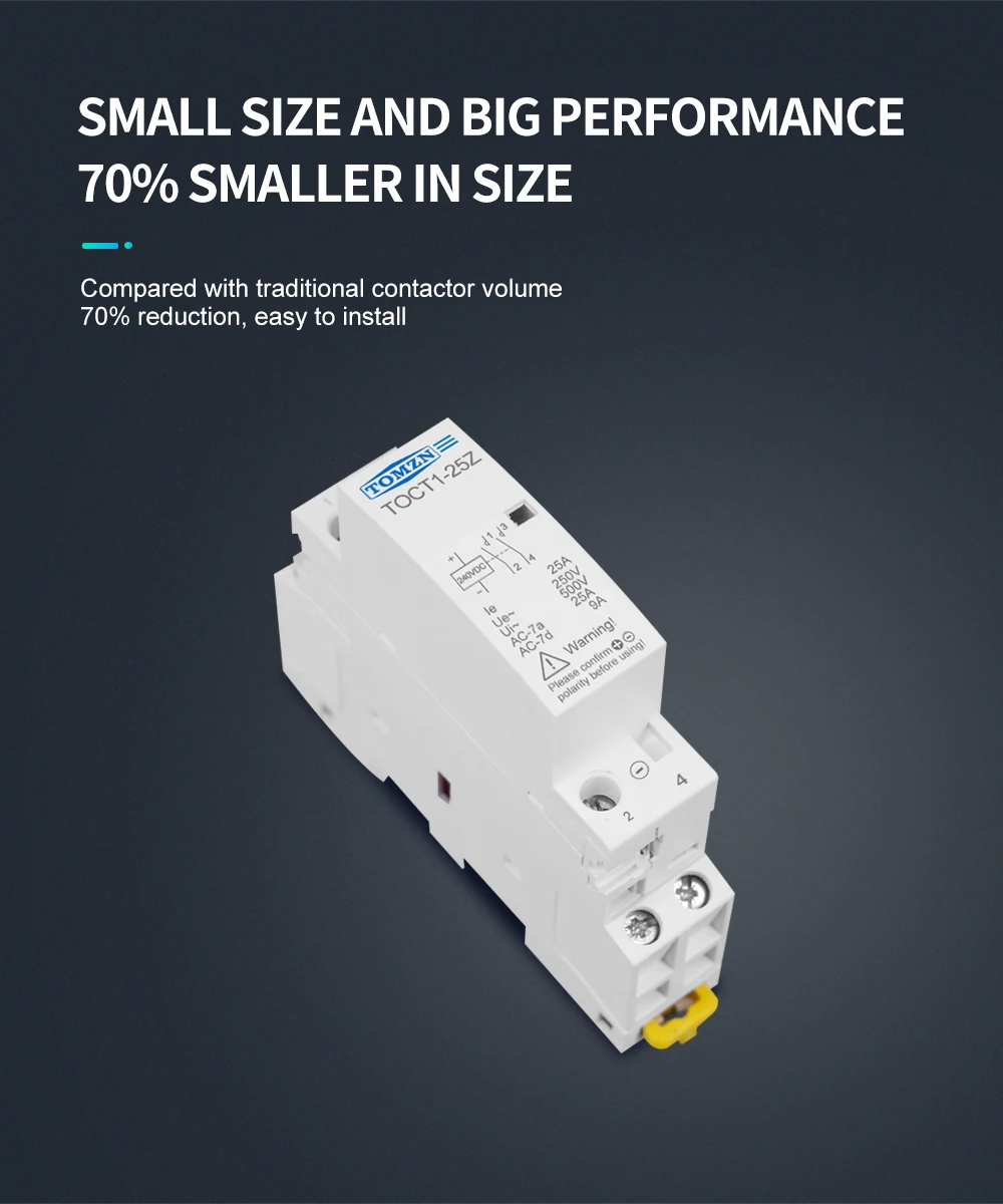 Contactor Modular Toct1 2p 25a 24v Dc 12v 220v/230v 50/60hz Para El ...