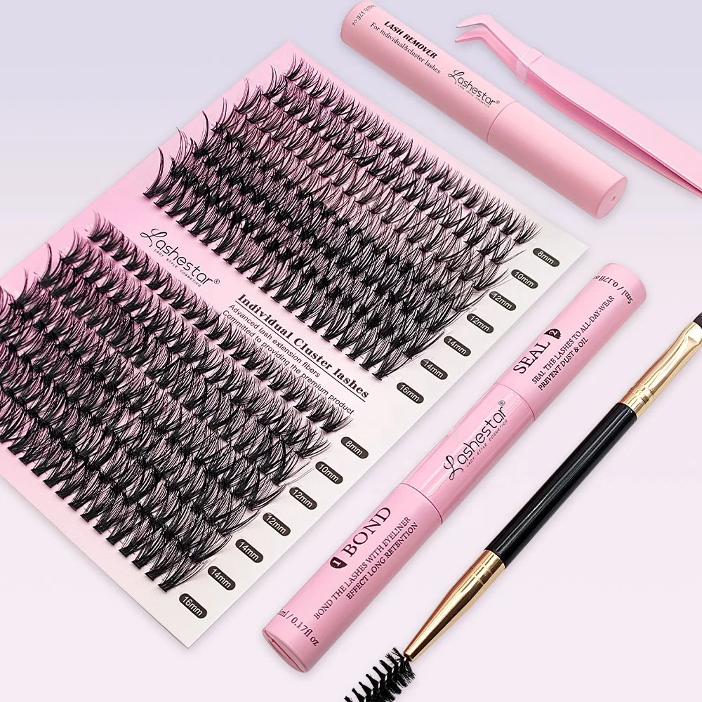 Wholesale Customizable DIY Cluster Lashes - Superfine Band D Curl