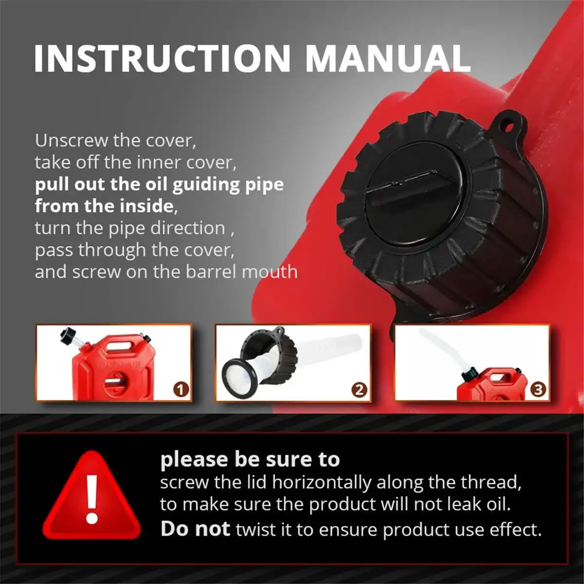 5L Portable Jerry Can Gas Fuel Tank Plastic Petrol Car Gokart Spare ...